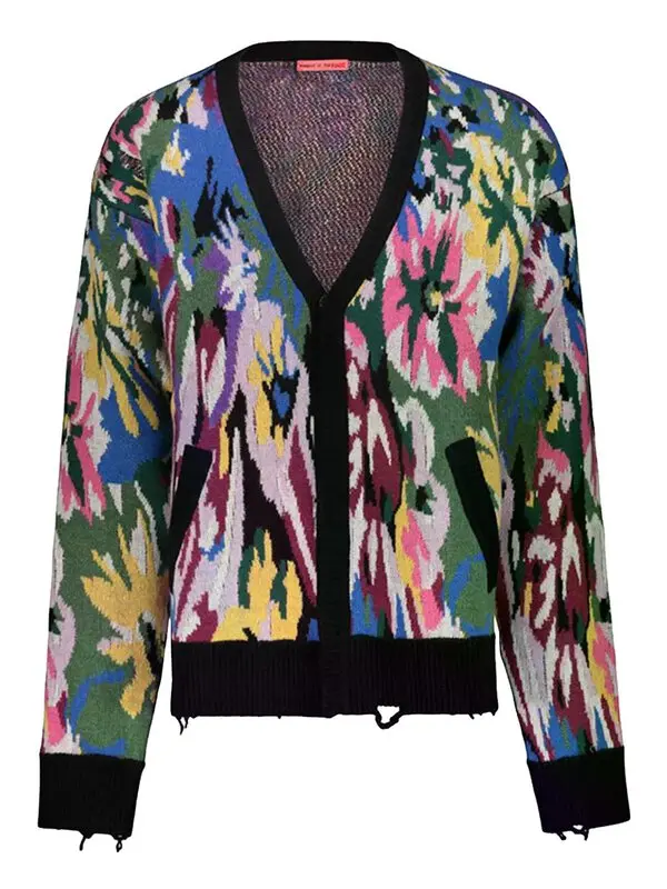 MOTR Floral-pattern Cardigan - Black