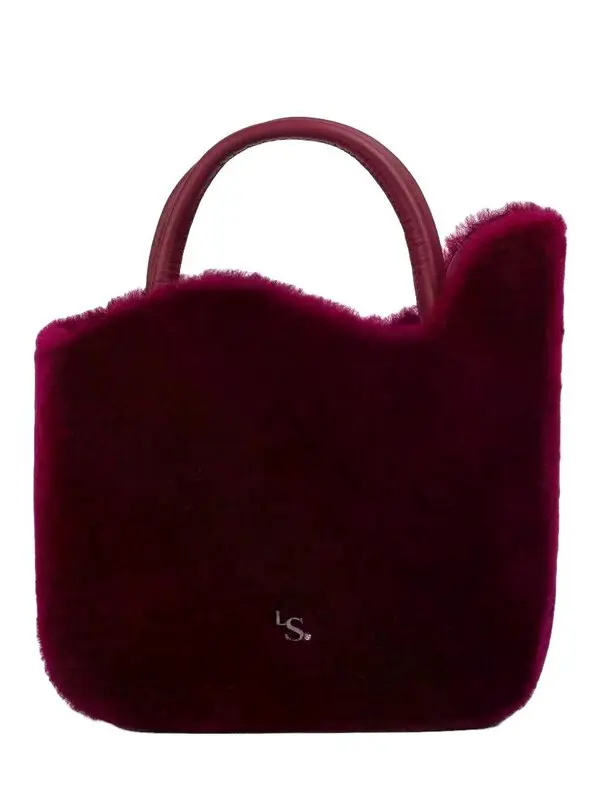 LE SILLA Ivy Shearling Tote Bag - Red