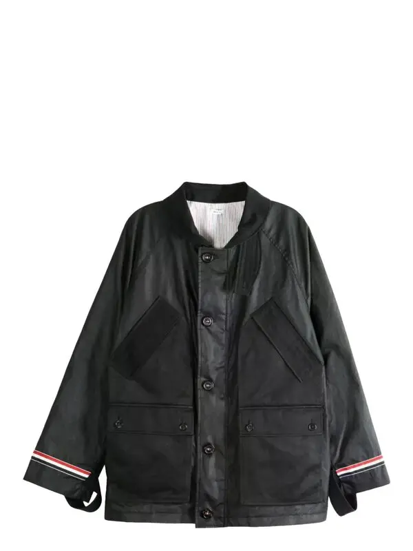 Thom Browne Panelled Buttoned Jacket - Black