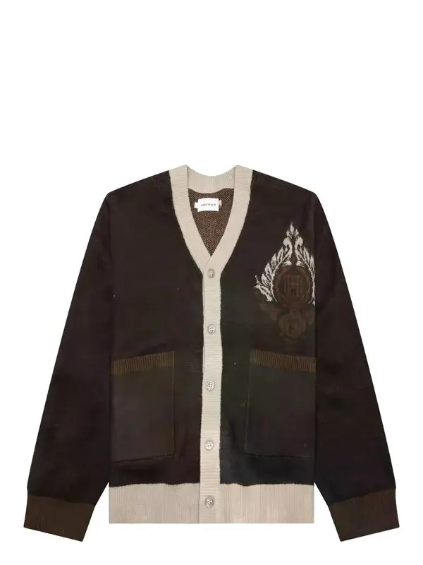 HONOR THE GIFT Jacquard Wool Cardigan - Brown