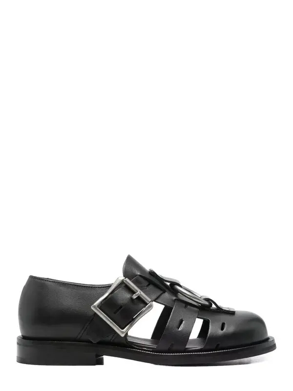 Martine Rose Bondage Belt Leather Sandals - Black