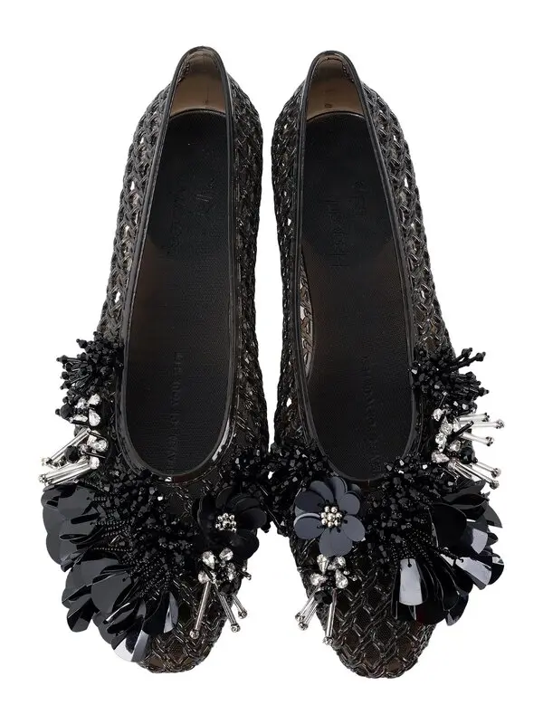 HEAVENLY JELLY Glam Embellished Jelly Shoes - Black
