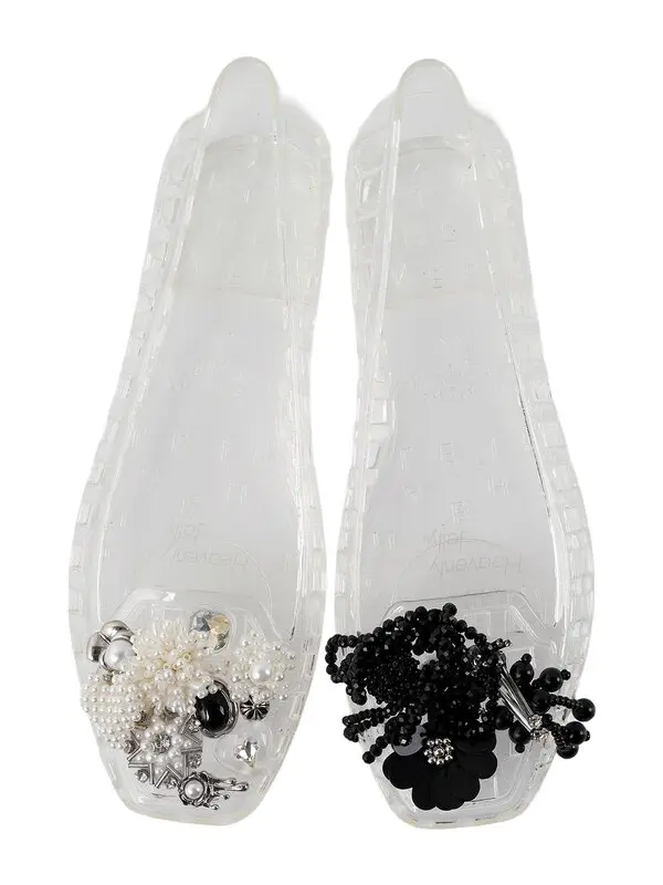 HEAVENLY JELLY Dazzla Embellished Jelly Loafers - Clear