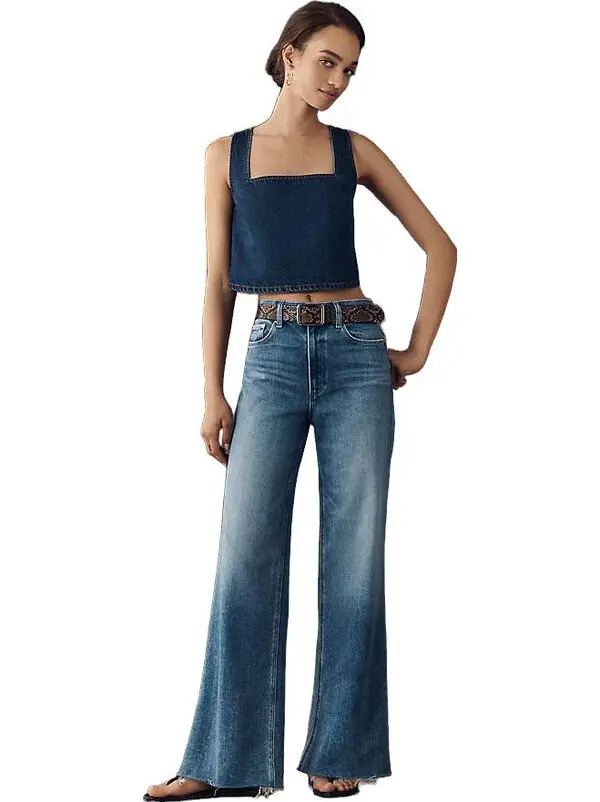 Paige Anessa High-rise Wide-leg Jeans - Showtime