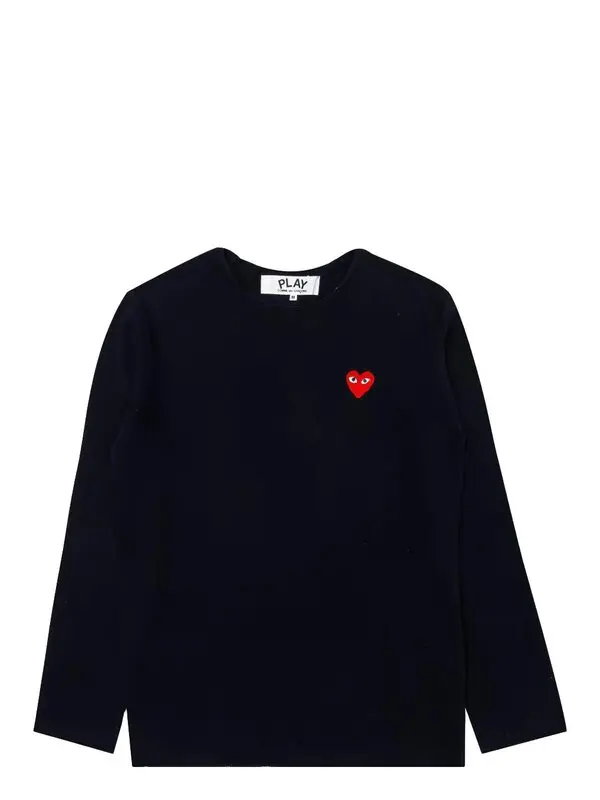Play Comme Des Garcon Heart-logo Sweater - Black