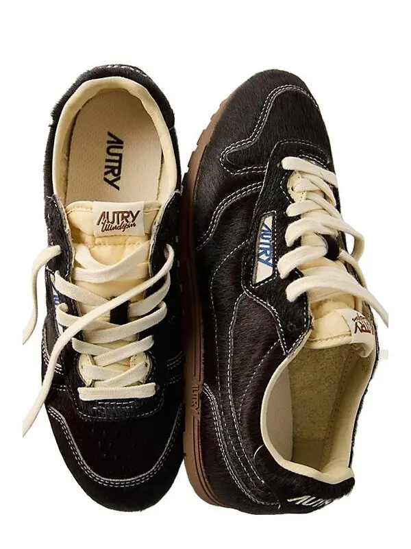 AUTRY Windspin Low Top Pony Hair Sneakers - Brown