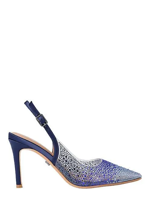 Carvela Positano Vinyl Embellished Heels - Blue