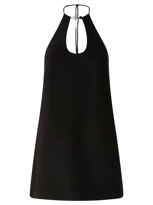 Pinko Halter-neck Tie-fastening Cocktail Dress - Black