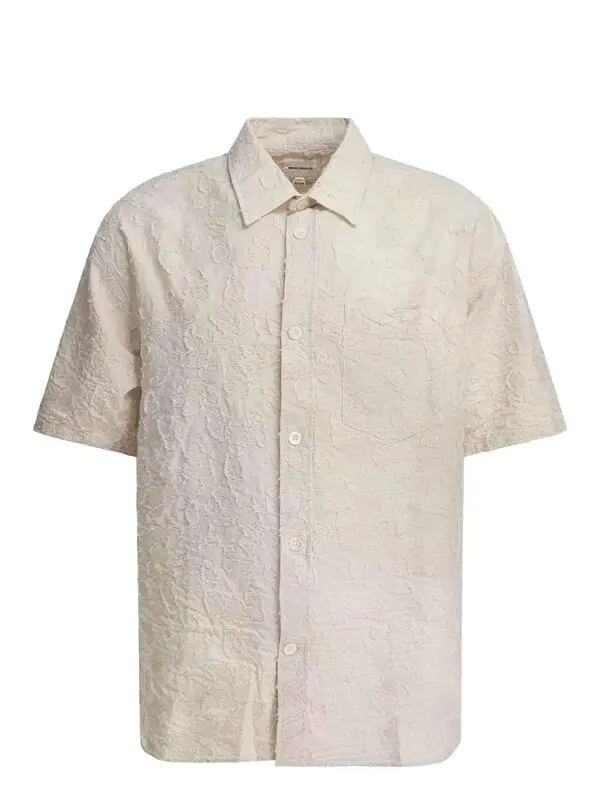 Norse Projects Textured Short-sleeve Shirt - Neutrals