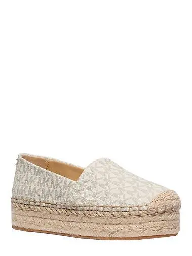 Michael Kors Lynn Signature Logo Platform Espadrille - Natural