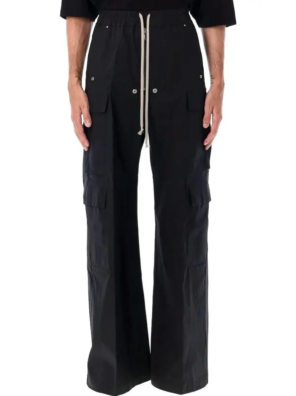 Rick Owens Cargobelas Heavy Cotton Poplin Pant - Black