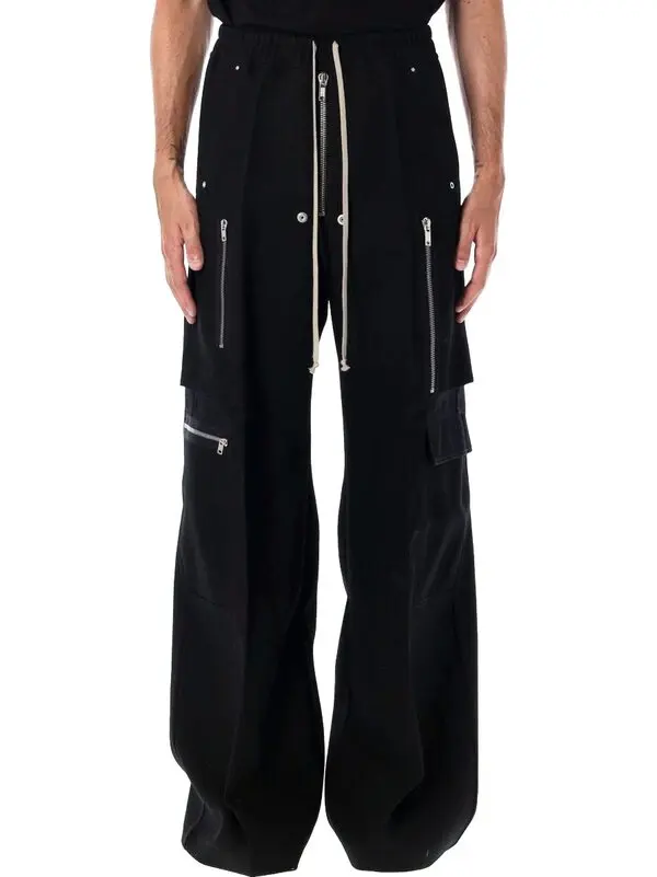 Rick Owens Cargobelas Wool Drill Pants - Black