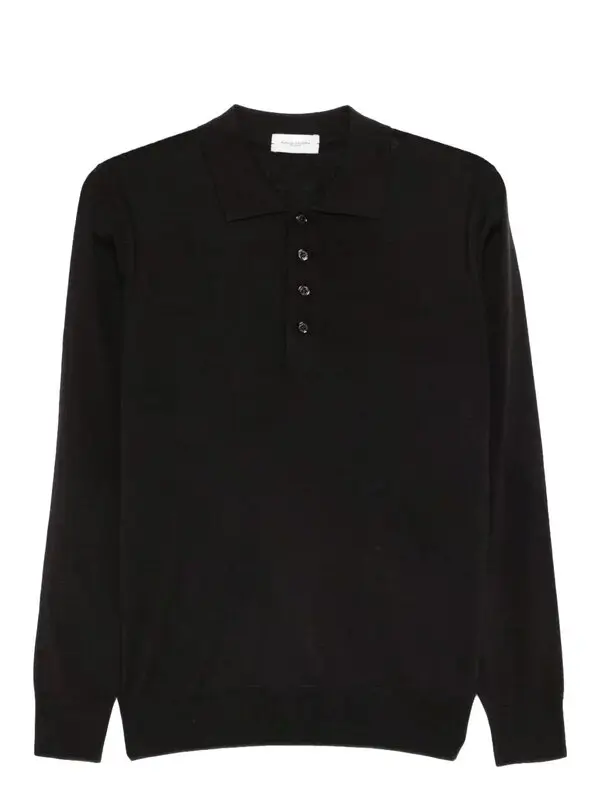 PAOLO PECORA Long-sleeve Polo Shirt - Brown