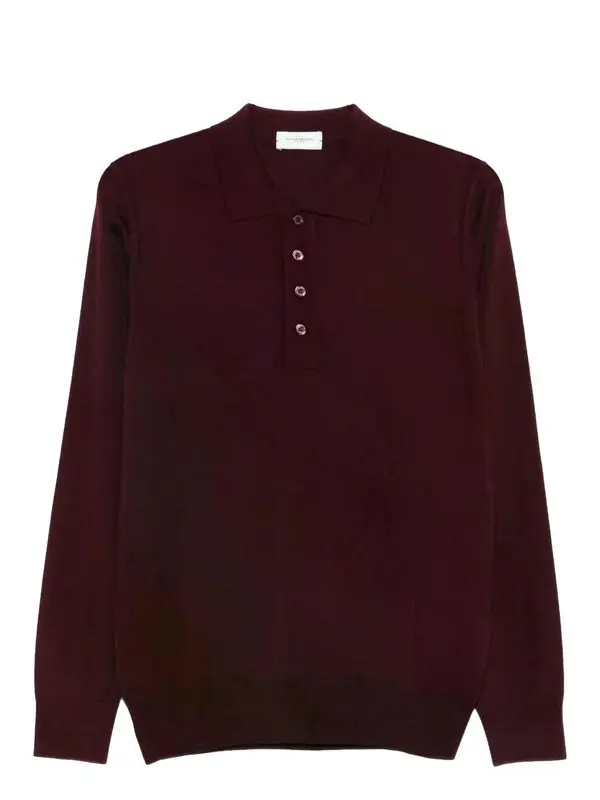 PAOLO PECORA Wool Polo Shirt - Red