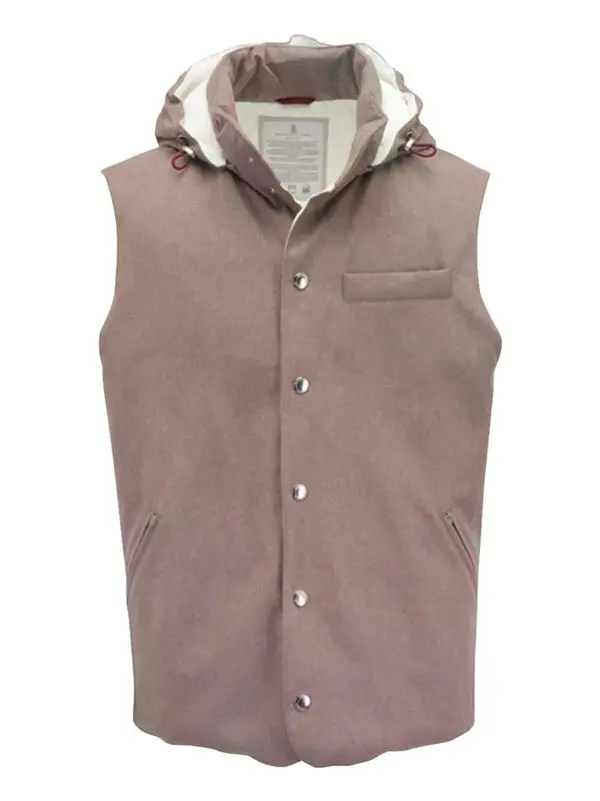 Brunello Cucinelli Hooded Gilet - Brown