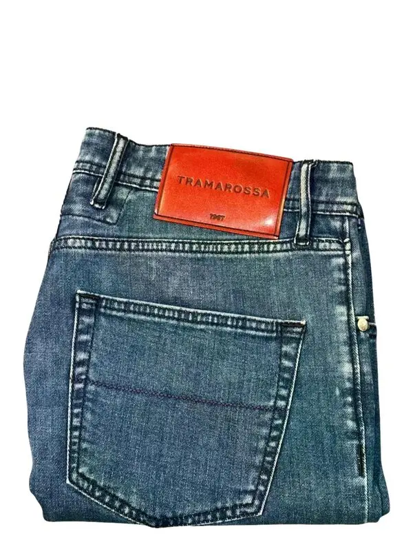 TRAMAROSSA Logo-patch Denim Shorts - Blue