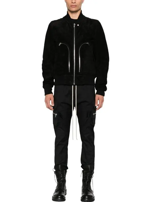Rick Owens Bauhaus Leather Bomber Jacket - Black