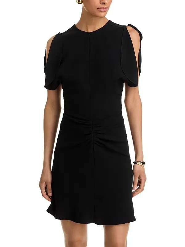 Victoria Beckham Gathered Waist Mini Dress - Black