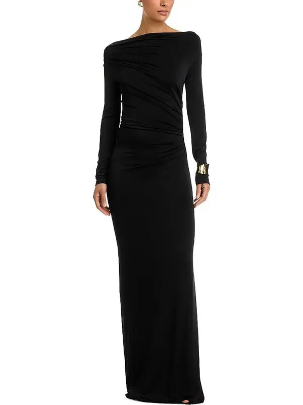Victoria Beckham Draped Gown - Black