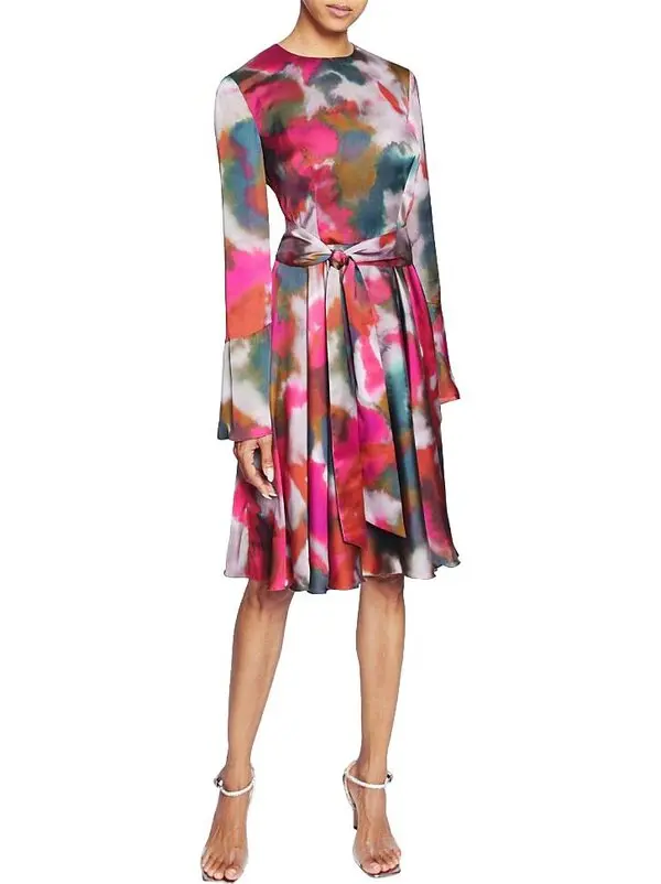 Santorelli Roni Long Sleeve Printed Dress - Sedona Multi