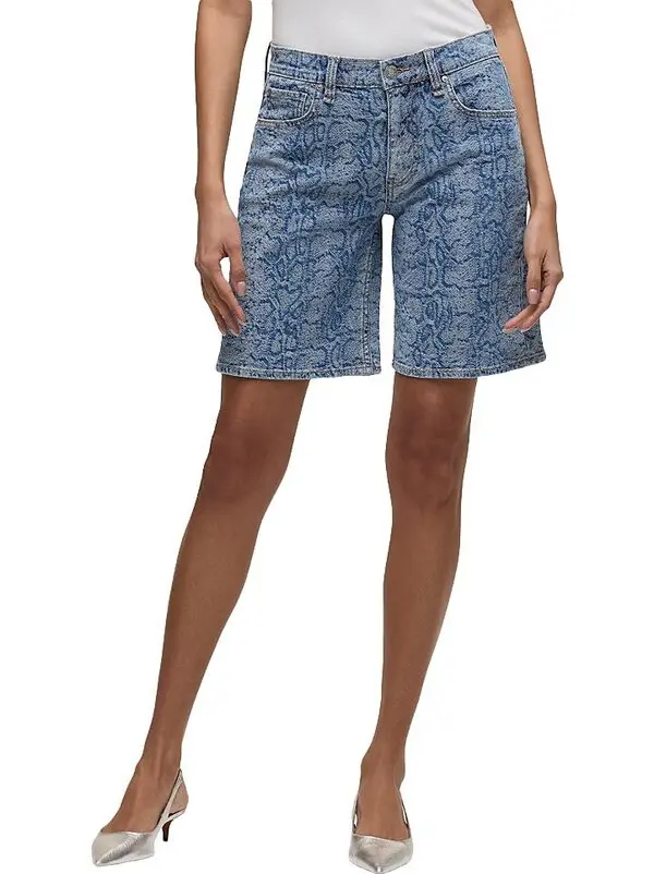 Hudson Jeans Printed Low Rise Long Shorts - Venom