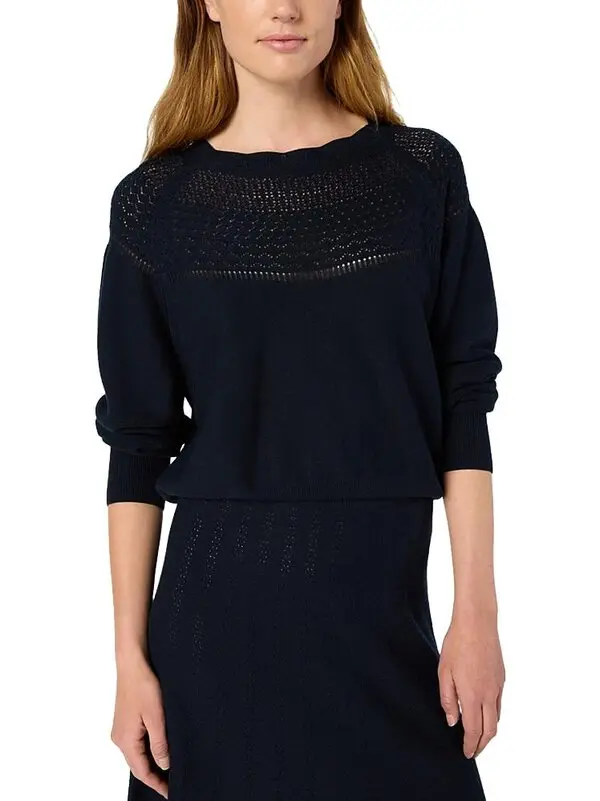 Gerard Darel Eleo Open Stitch Sweater - Navy
