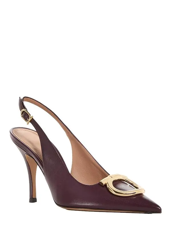 FERRAGAMO Sara Slingback Pumps - Oxblood
