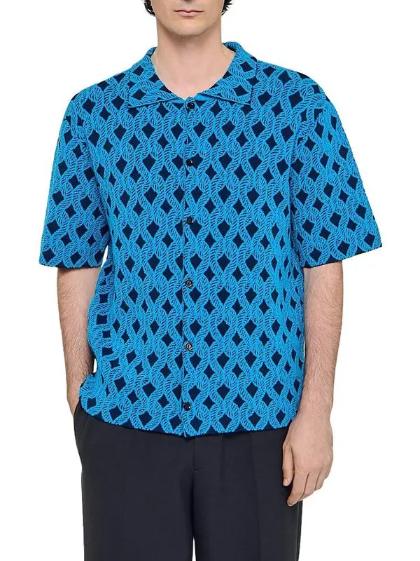Sandro Textured Shirt - Turquoise