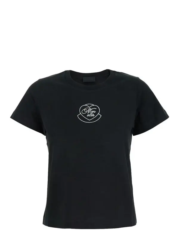 Moncler Heart-logo T-shirt - Black
