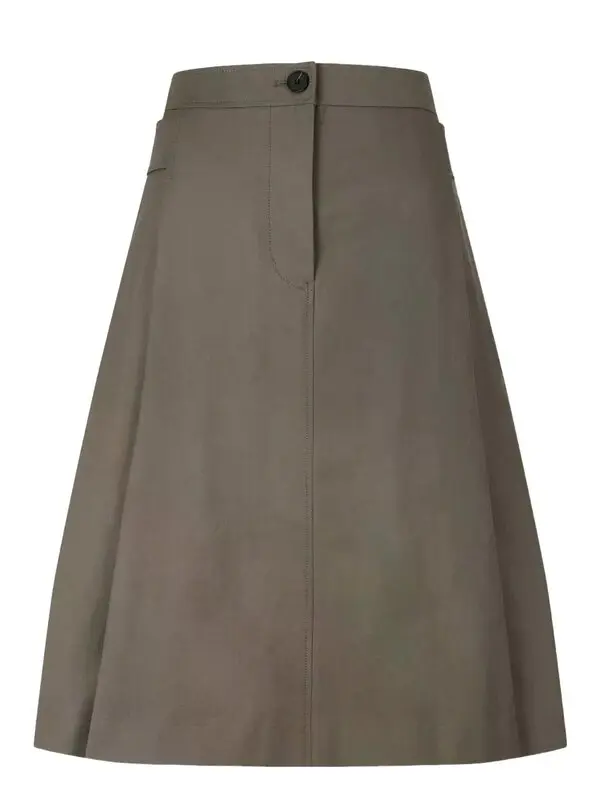 STUDIO TOMBOY Belted Pleated Midi Skirt - Brown