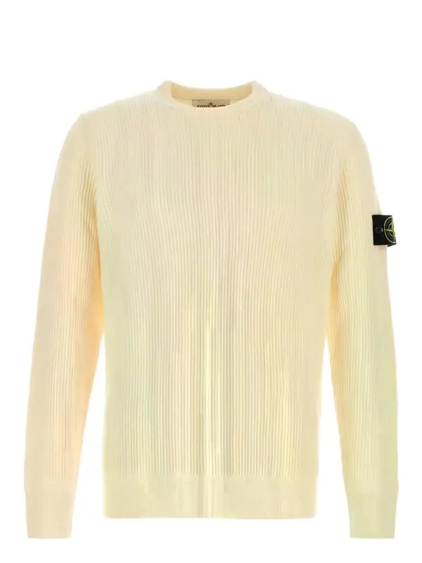 Stone Island Ribbed Crew-neck Sweater - Yellow