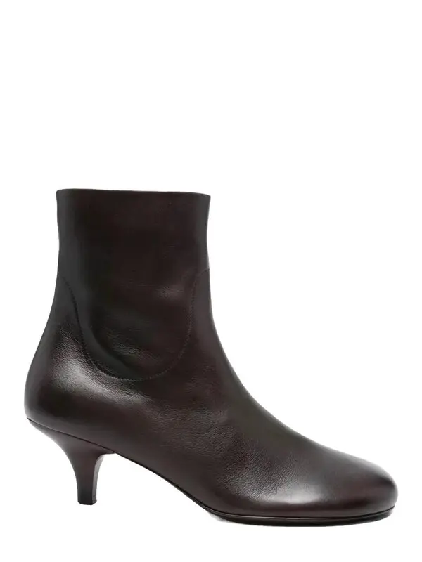 Marsèll Kitten-heel Leather Ankle Boots - Brown