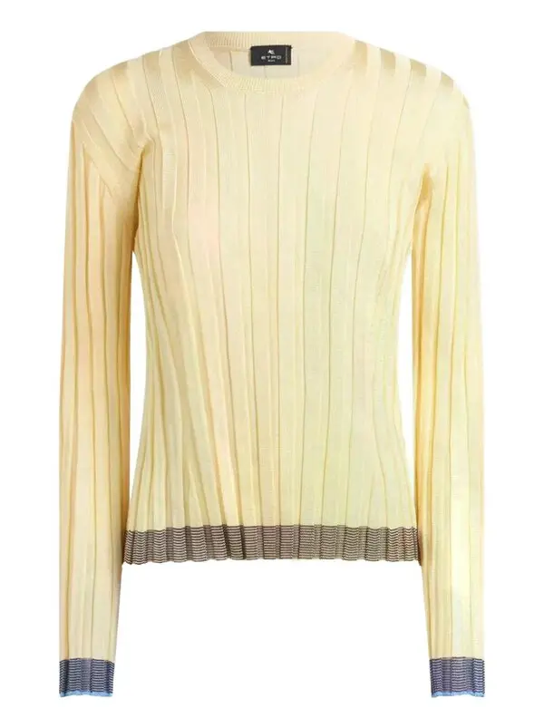 Etro Ribbed Knit Sweater - Yellow
