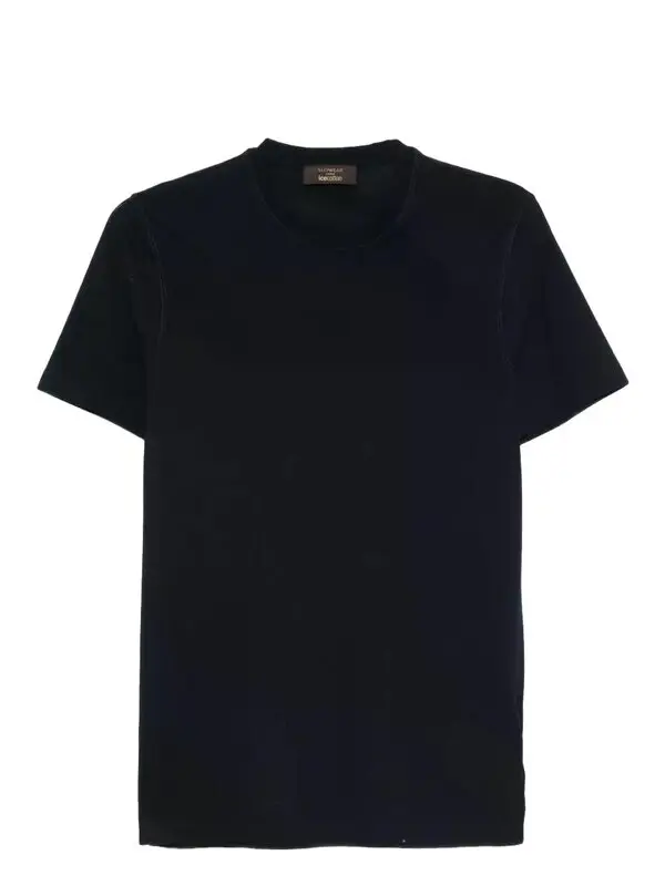 ZANONE Round-neck Cotton T-shirt - Blue