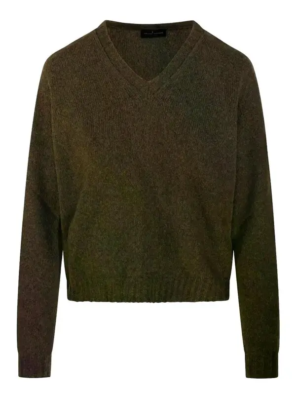 ROBERTO COLLINA V-neck Sweater - Green