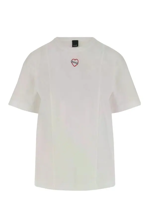 Pinko Logo-detail Short-sleeved T-shirt - White
