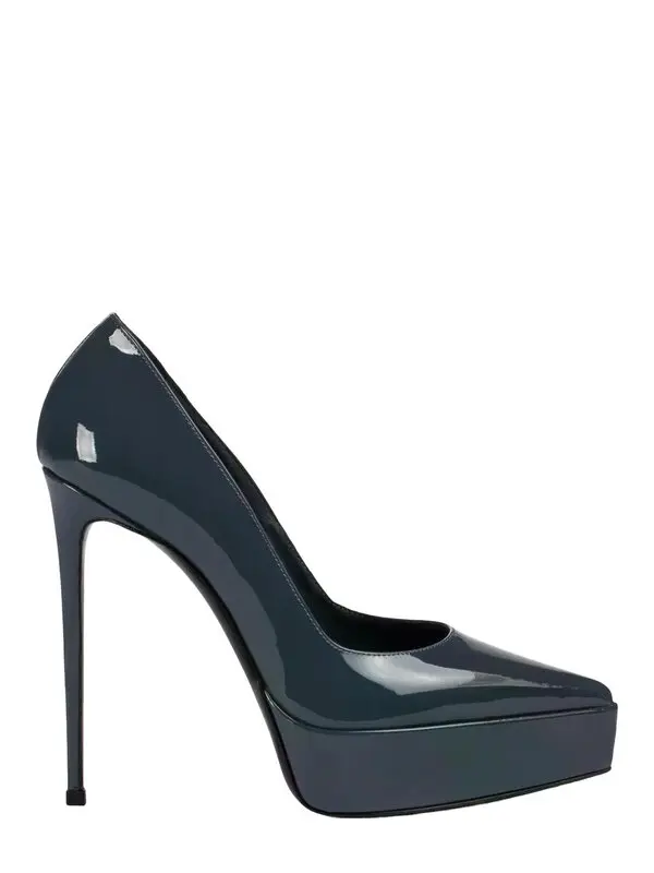 LE SILLA 140mm Uma Patent-leather Platform Pumps - Green