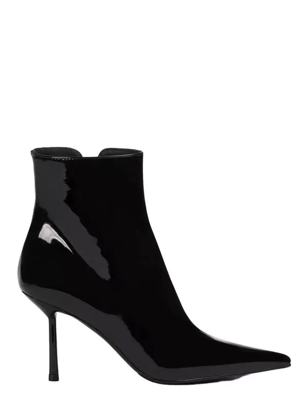 LE SILLA 80mm Bella Patent Pointed-toe Ankle Boots - Black