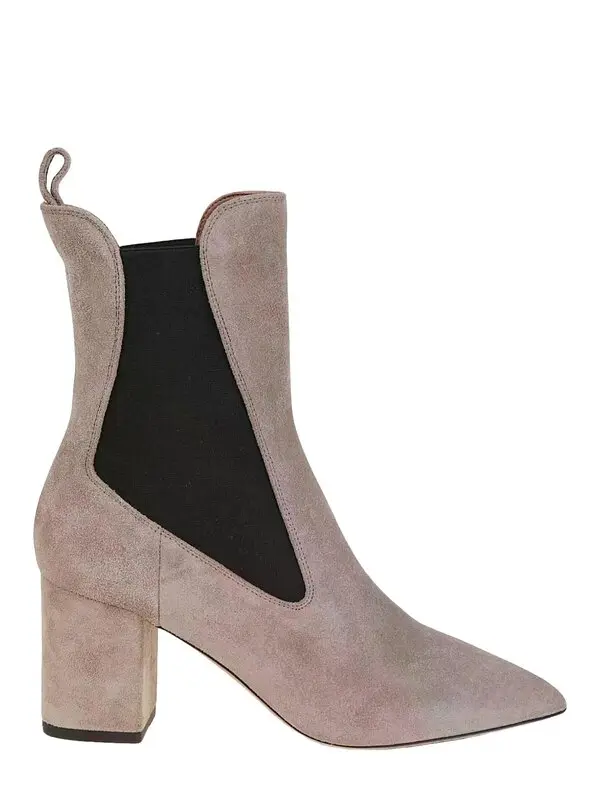 Paris Texas 70mm Pointed-toe Block-heel Chelsea Boots - Neutrals