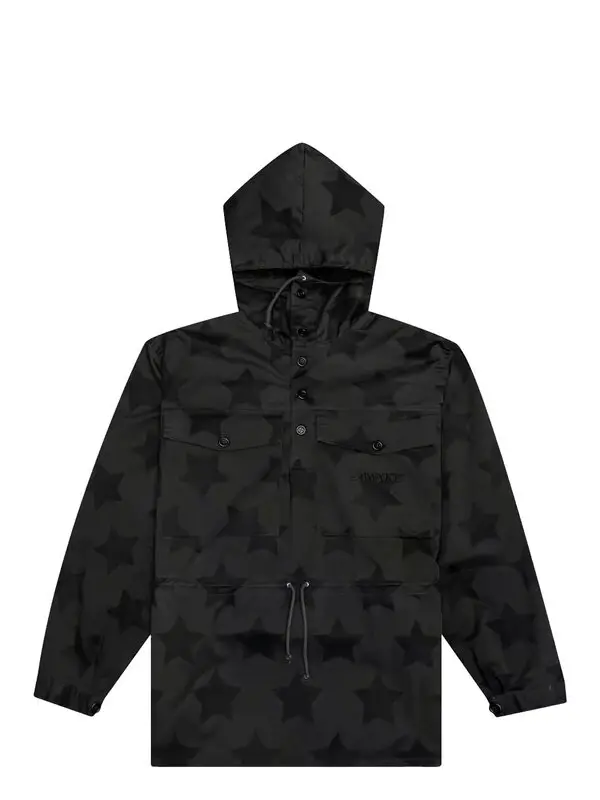 AWAKE NY Star-print Hooded Jacket - Black