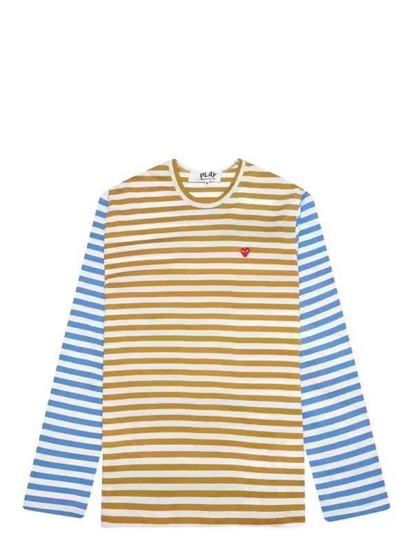 Play Comme Des Garcon Stripe Long-sleeve T-shirt - Green