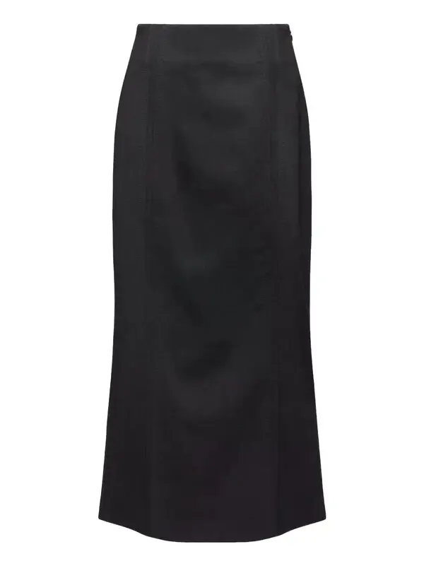 MAISON MARGIELA Back-slit Midi Skirt - Black