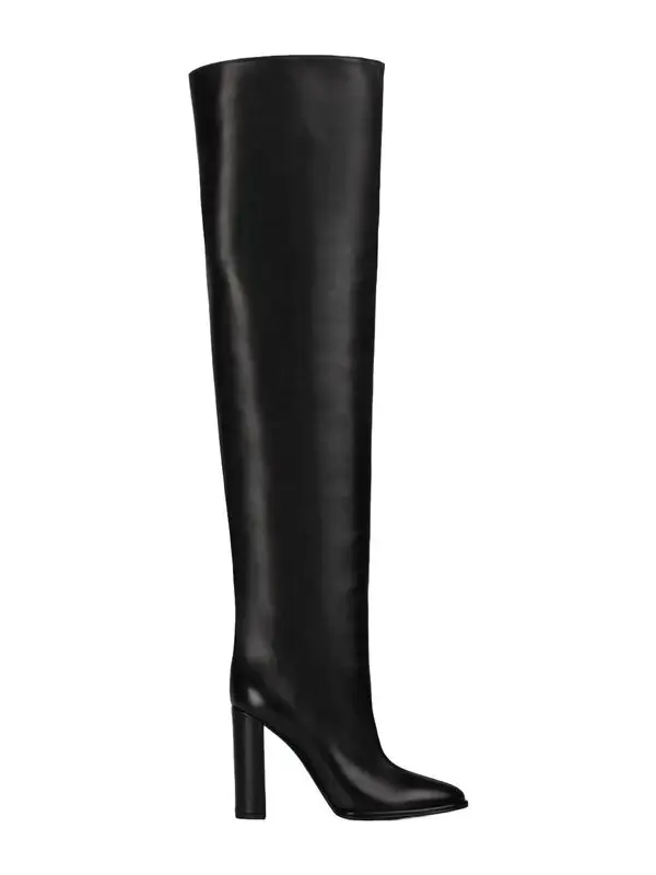 LE SILLA 110mm Elsa Block-heel Leather Boots - Black