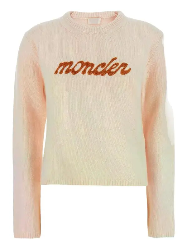 Moncler Embroidered Logo Sweater - Pink