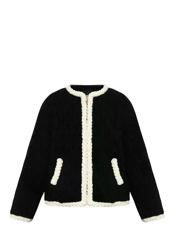 Moschino Cable-knit Zip Jacket - Black