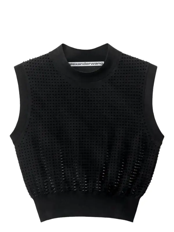 Alexander Wang Mesh Sleeveless Top - Black