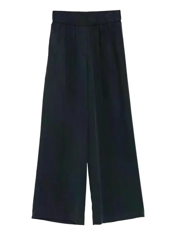 Peserico Elastic-waist Wide-leg Trousers - Blue
