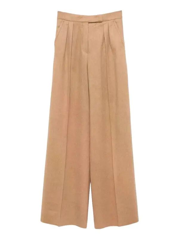 Max Mara Ori Wide-leg Trousers - Neutrals