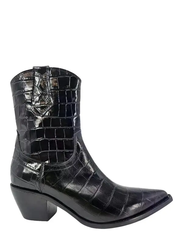 MADISON.MAISON 50mm Pointed-toe Cowboy Boots - Black