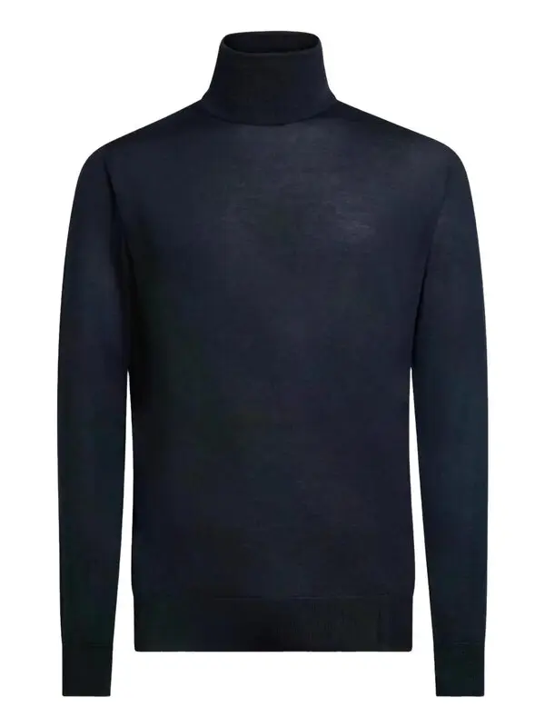 Etro Virgin Wool Turtleneck Sweater - Blue